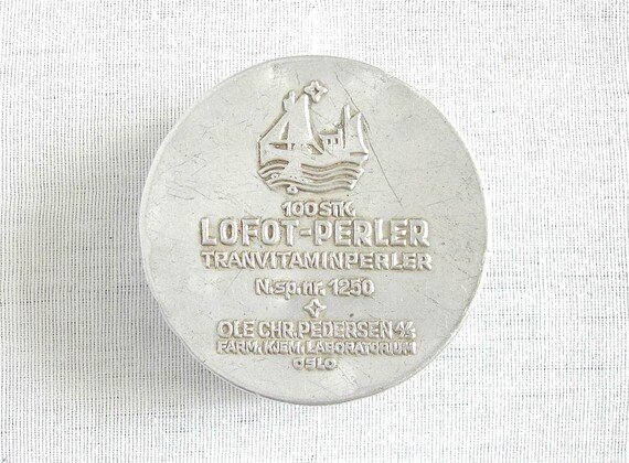 Vintage Tin Box Norway Oslo Lofot Perler Pill - Etsy