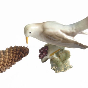 Vintage Porcelain Thrush Bird Figurine, Russian Soviet Bird Statue ...