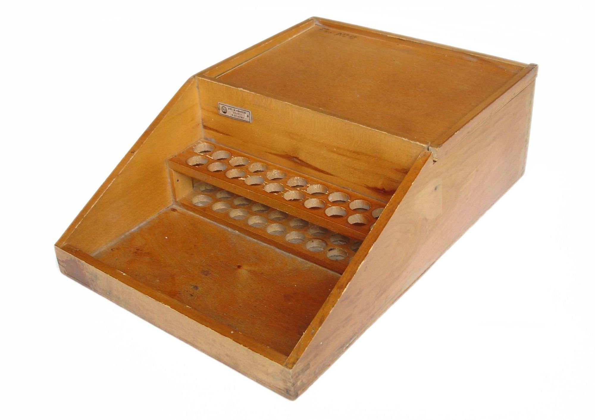 Vintage Laboratory Wood Storage Box Organizer. Portable Chemistry Lab ...