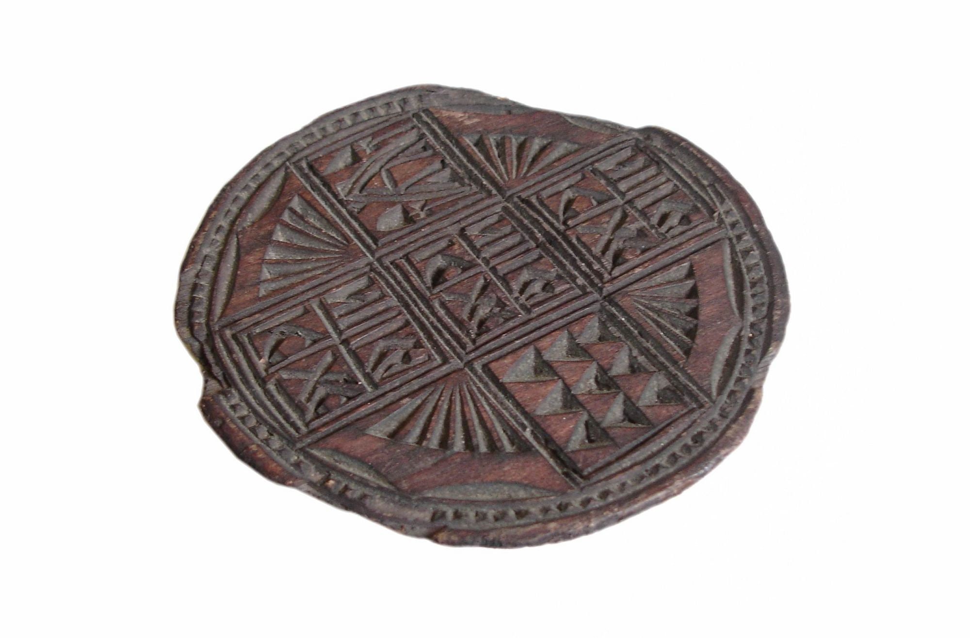 Antique Wooden Greek Orthodox Bread Seal. Old Greek Hand Carved Wooden ...