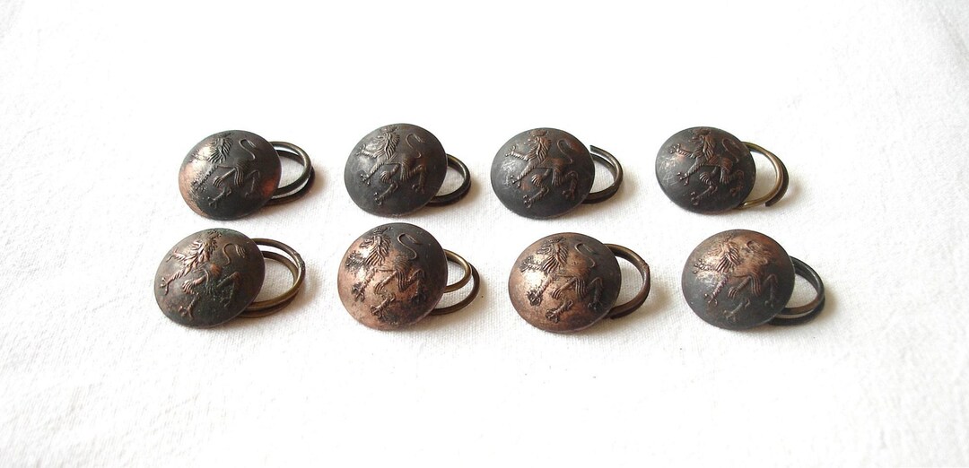 WW1 Bulgarian Lieutenant-general Uniform Brass Buttons With Lions, Set ...