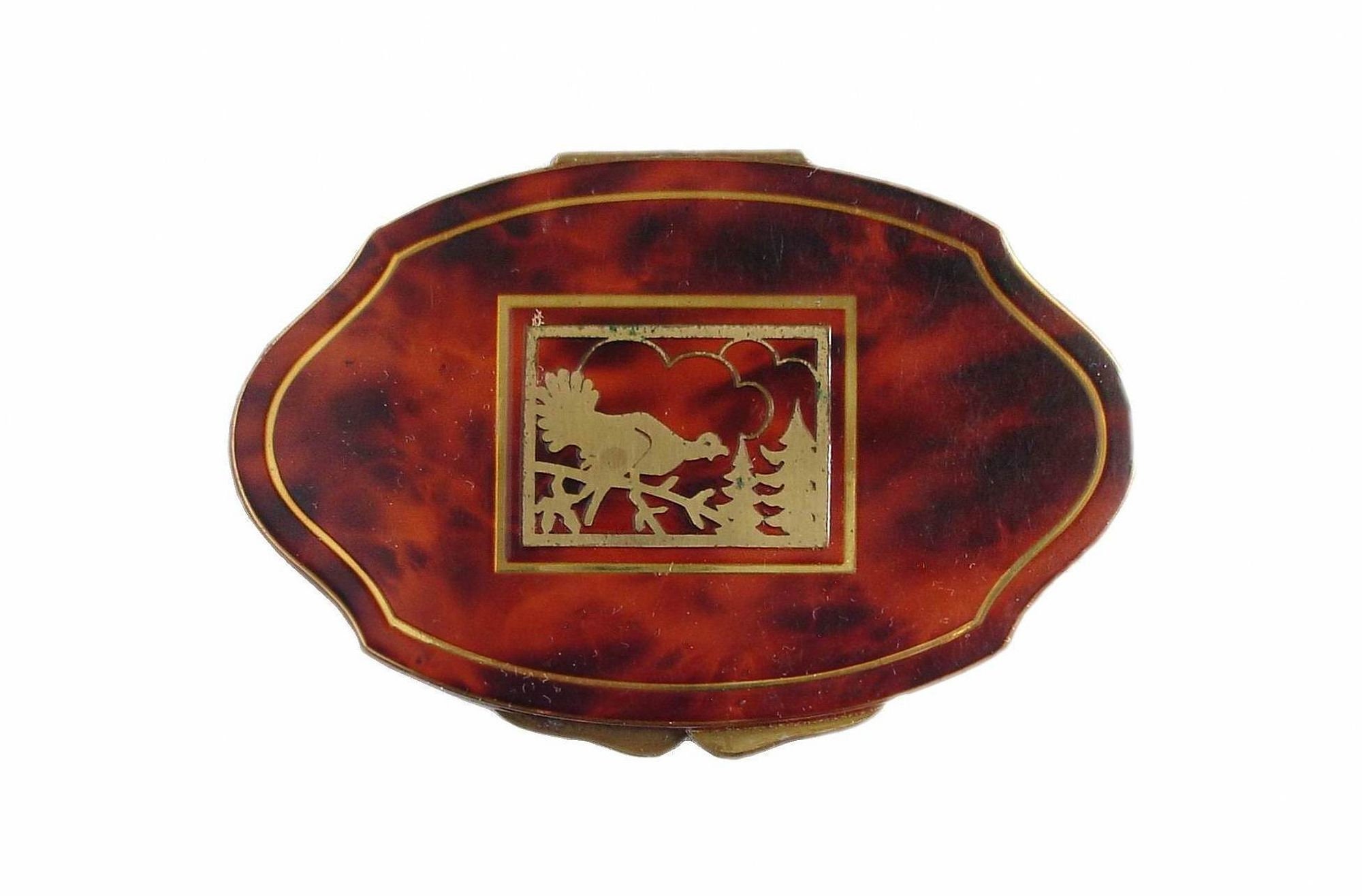 Vintage Celluloid Compact Powder With Mirror Antique Powder - Etsy