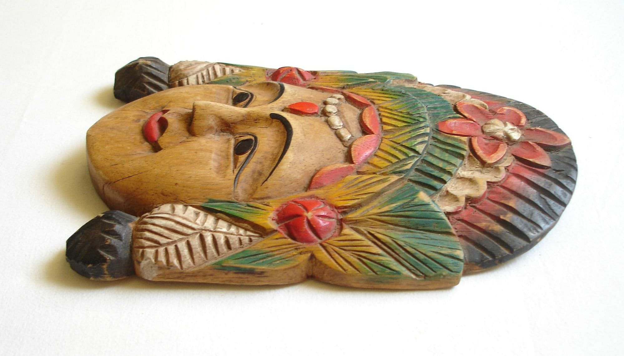 Vintage Bali Aga Hand Carved Wooden Mask Wooden Mask of - Etsy