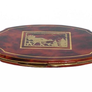 Vintage Celluloid Compact Powder With Mirror, Antique Powder Box - Etsy