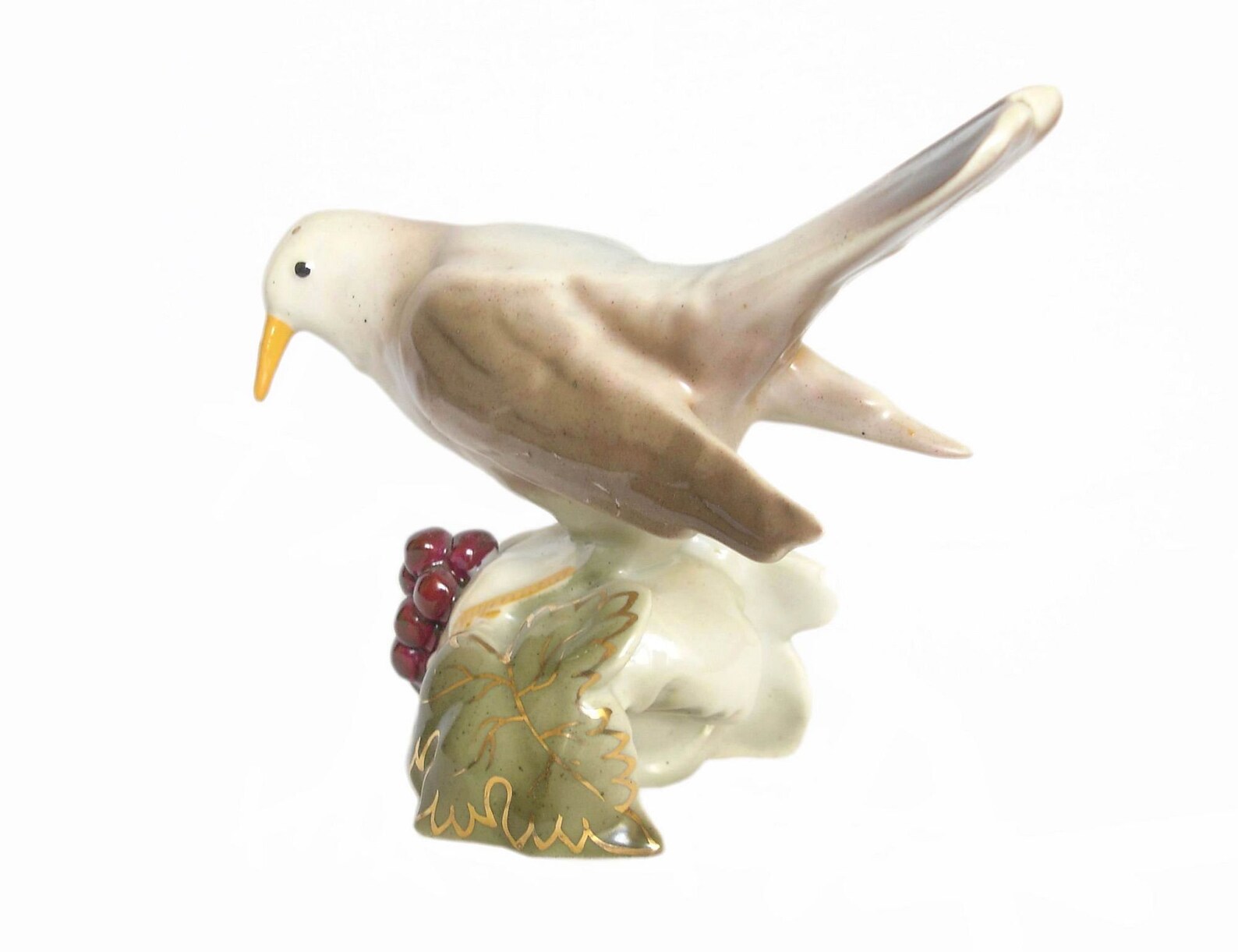 Vintage Porcelain Thrush Bird Figurine, Russian Soviet Bird Statue ...