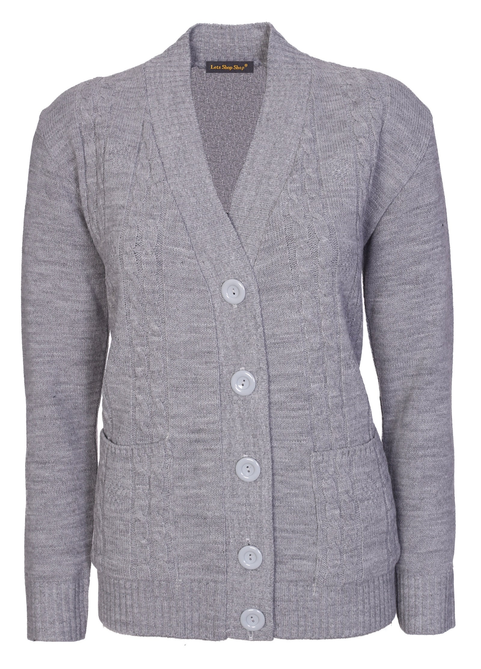 Classic Cable Knit Cardigan for Women Ladies Sizes 10-20 Long - Etsy