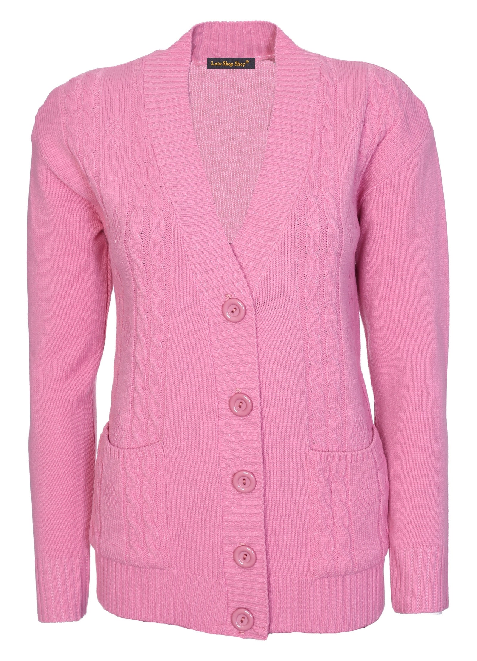 Classic Cable Knit Cardigan for Women Ladies Sizes 10-20 Long - Etsy UK