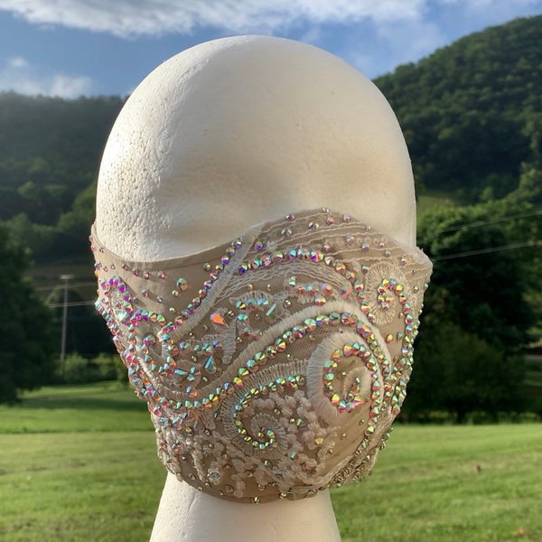 Bling Face Mask With Filter - Etsy