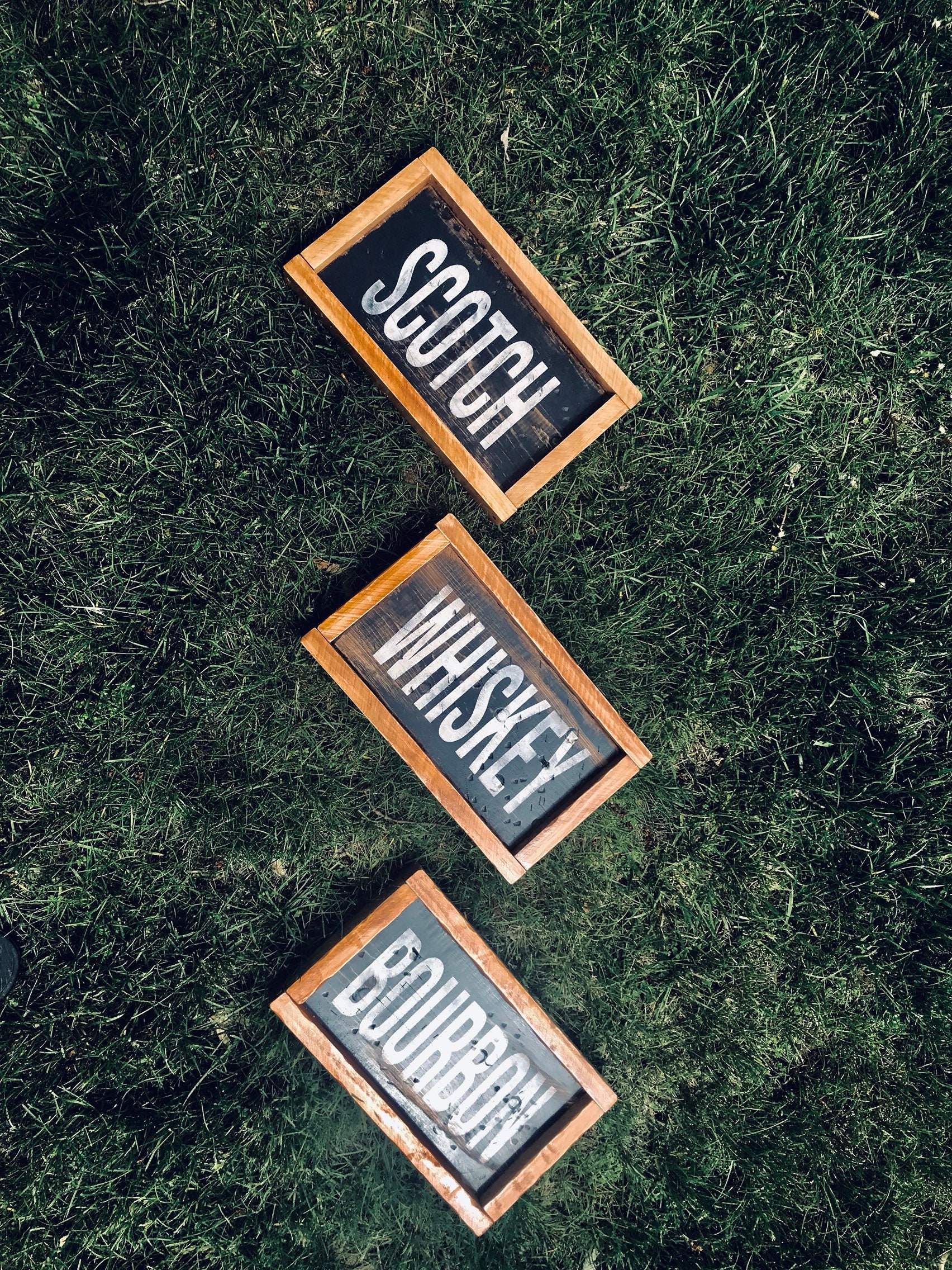 Aged Bourbon Whiskey Scotch sign for rustic homes Distressed | Etsy
