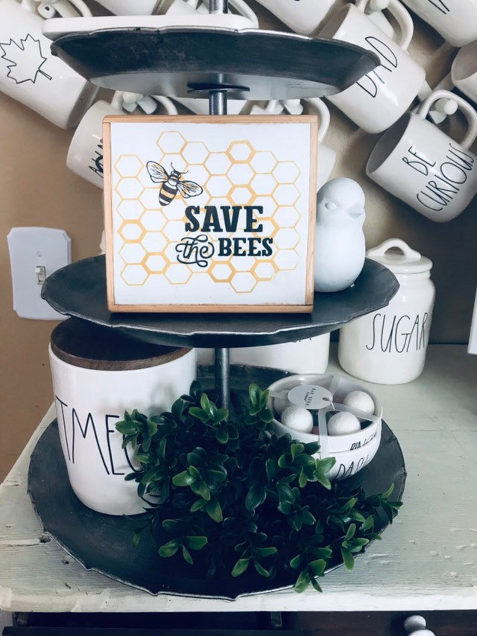 Save the bees wood sign Mini wood bee Spring sign Honey bee | Etsy