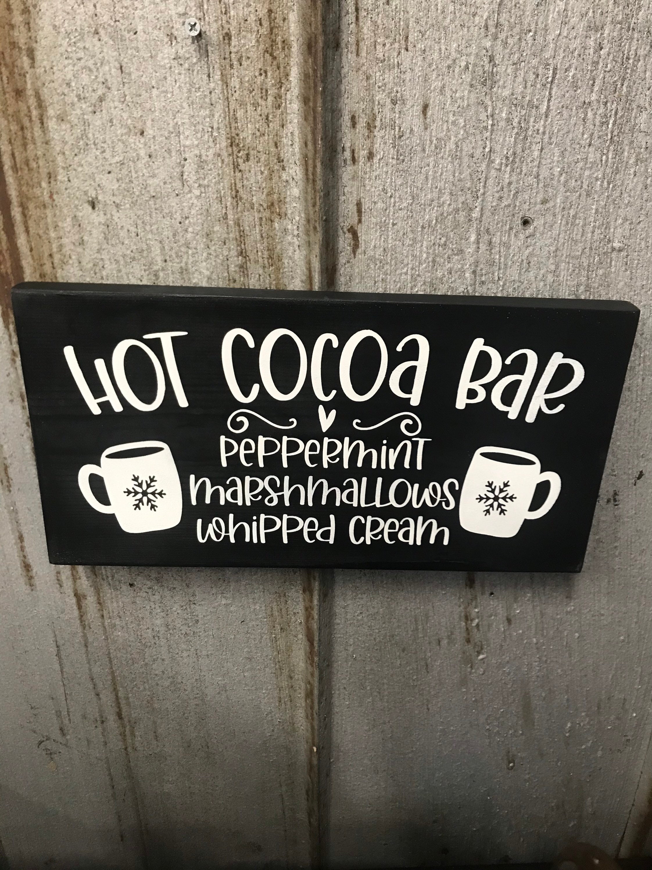 Hot Cocoa Bar Sign Hot Cocoa Sign | Etsy
