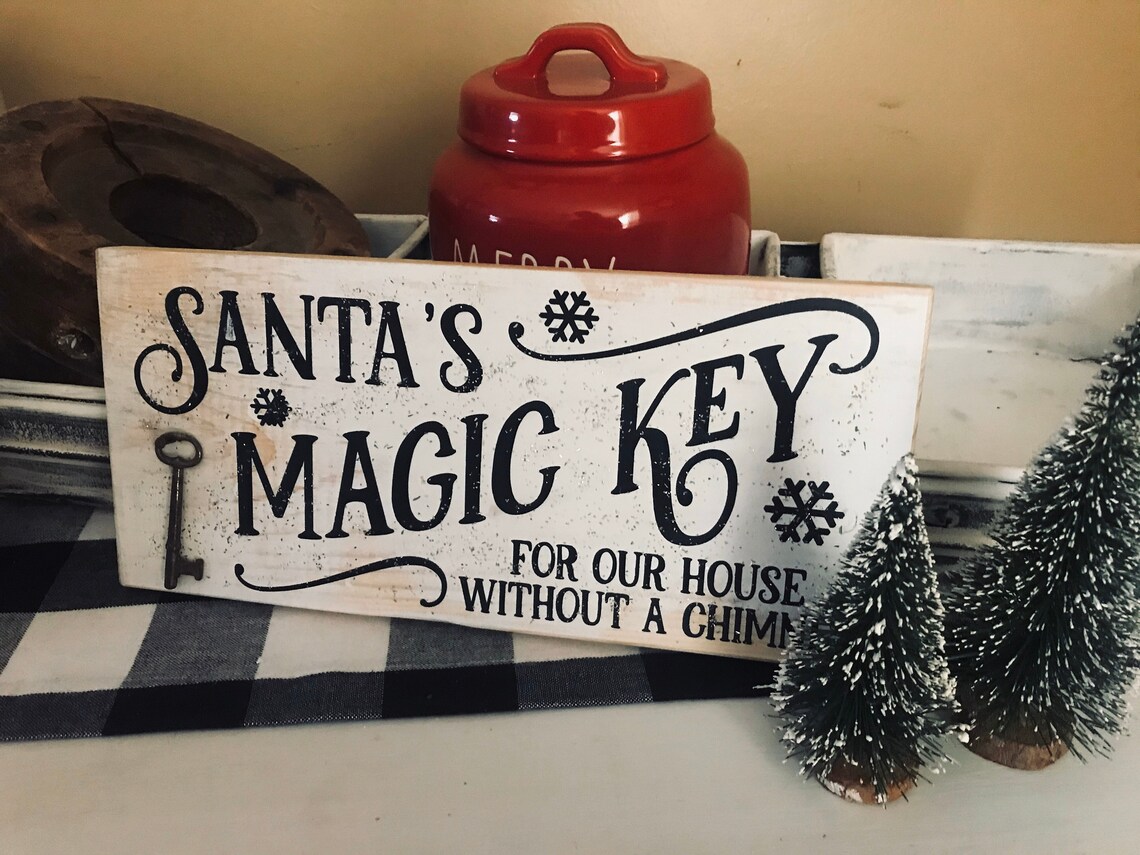 Santa's Magic Key Sign Santa Key Magic Key - Etsy