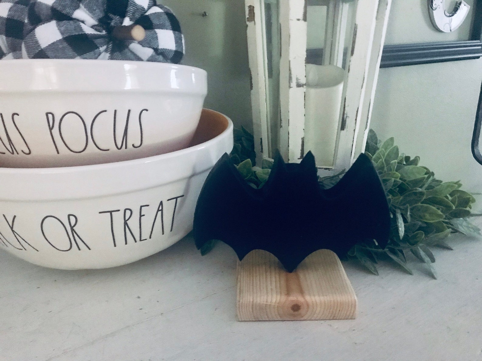Halloween Bat Decor Farmhouse Halloween Wooden Bat - Etsy