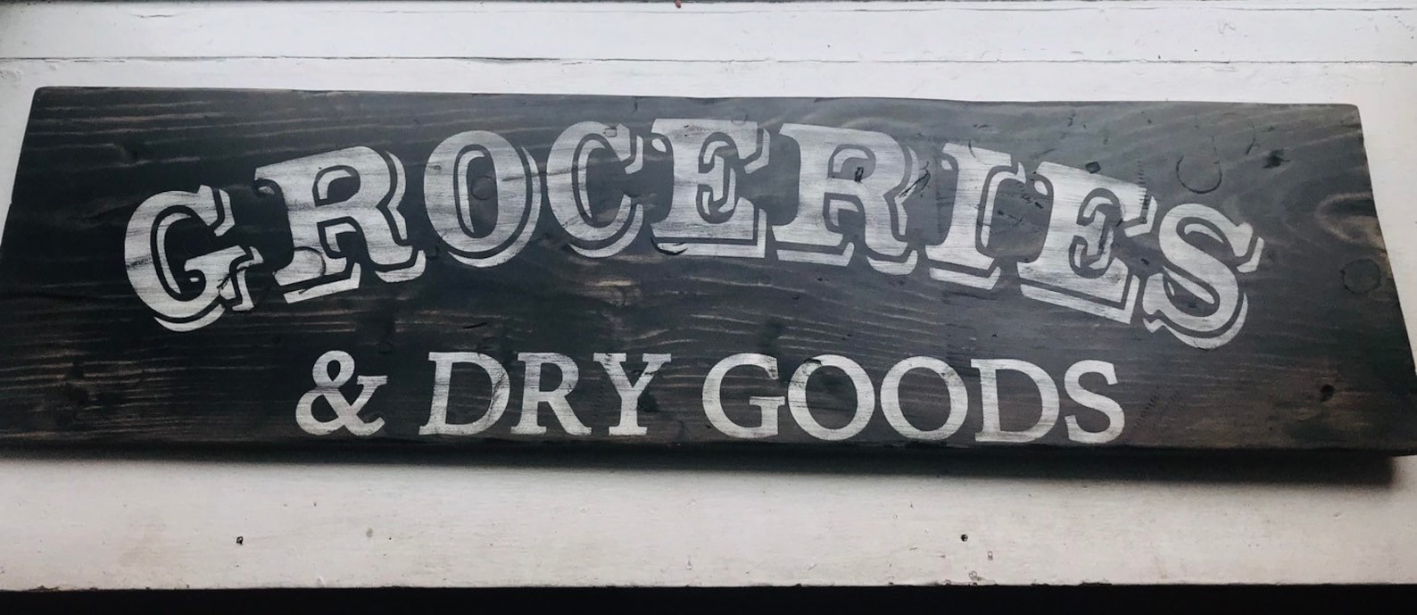 Groceries and Dry Goods Wood Sign Distressed Kitchen Sign - Etsy
