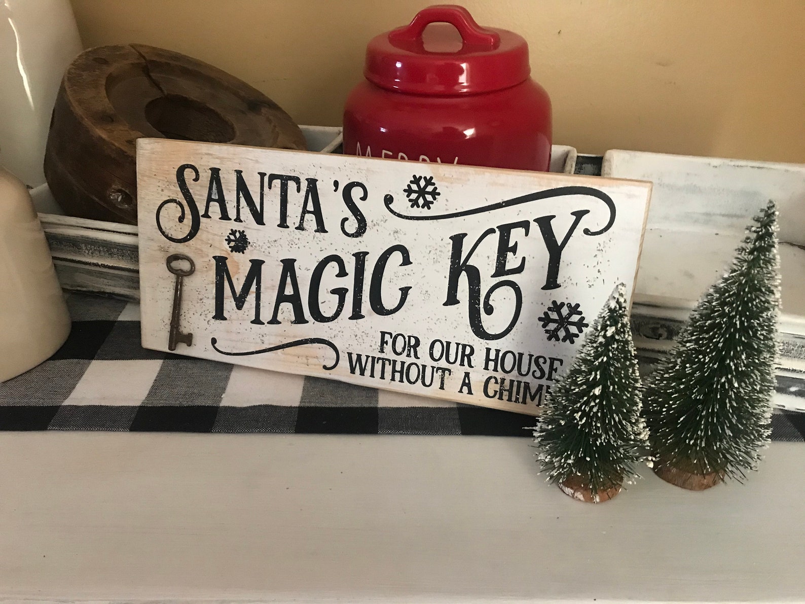 Santa's magic key sign Santa key Magic key | Etsy