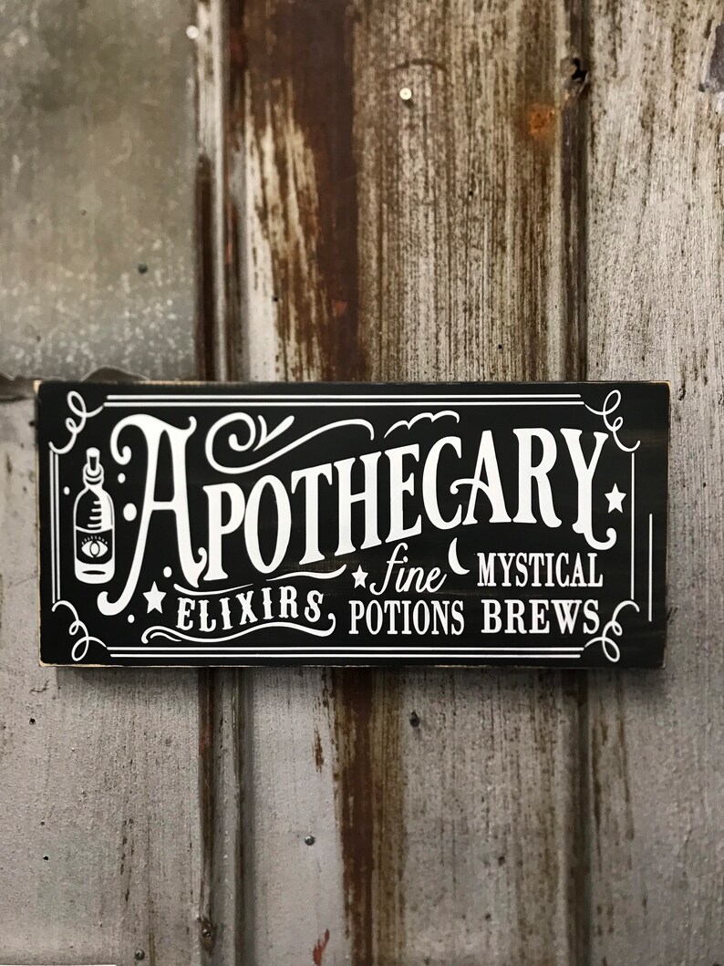 Halloween Potion Sign Apothecary Halloween Sign Mystical - Etsy