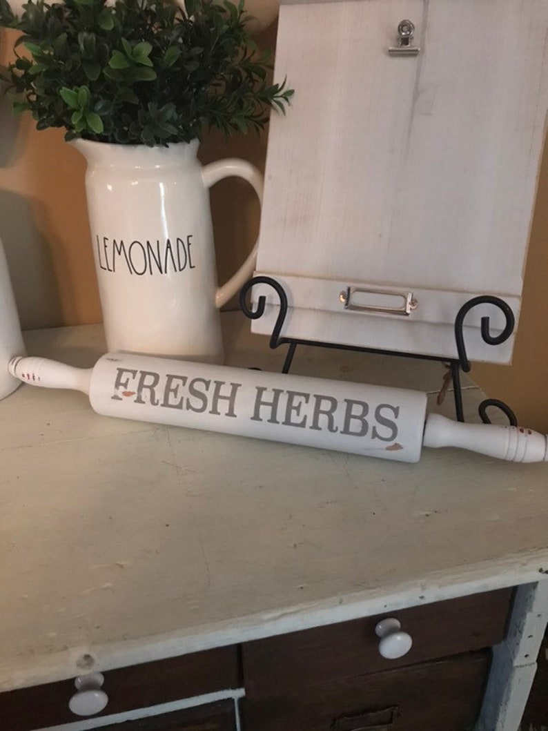 Rolling pin kitchen sign painted rolling pin vintage rolling | Etsy