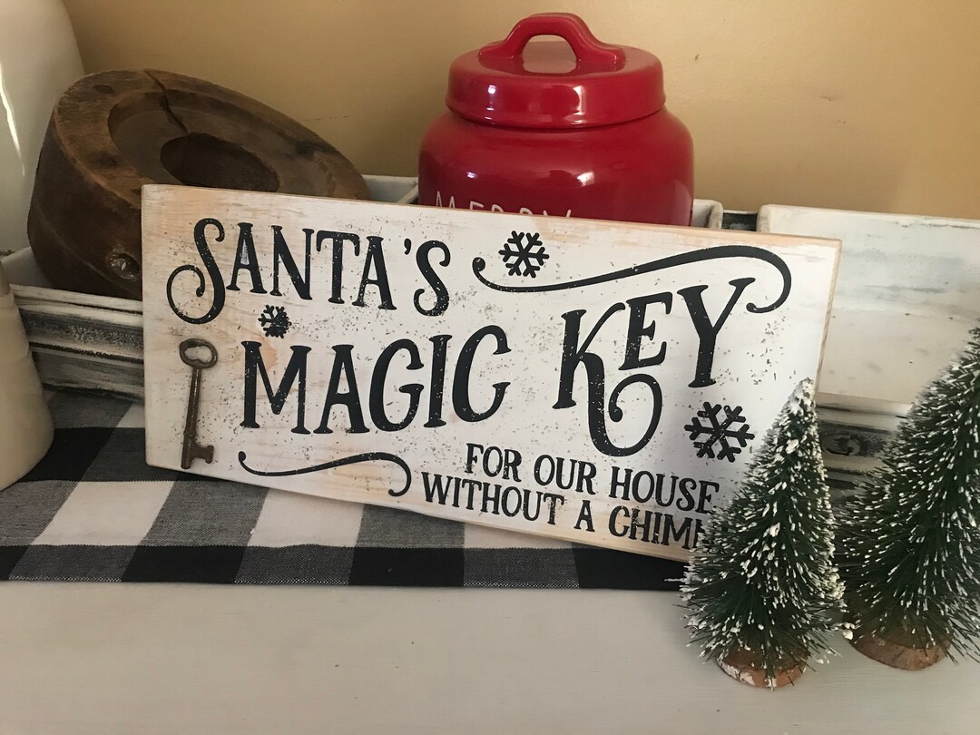 Santa's Magic Key Sign, Santa Key, Magic Key - Etsy