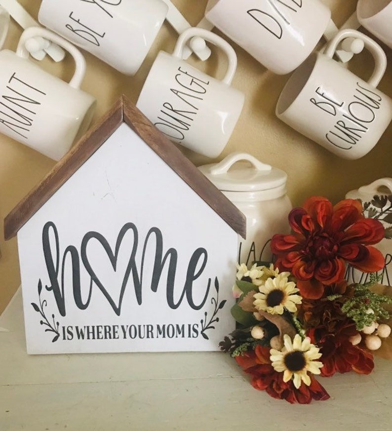 Mother's Day Home Sign Home Wood Sign Wooden Mom Sign - Etsy