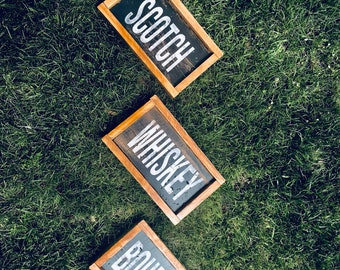 Bourbon Scotch & Whiskey Sign - Etsy