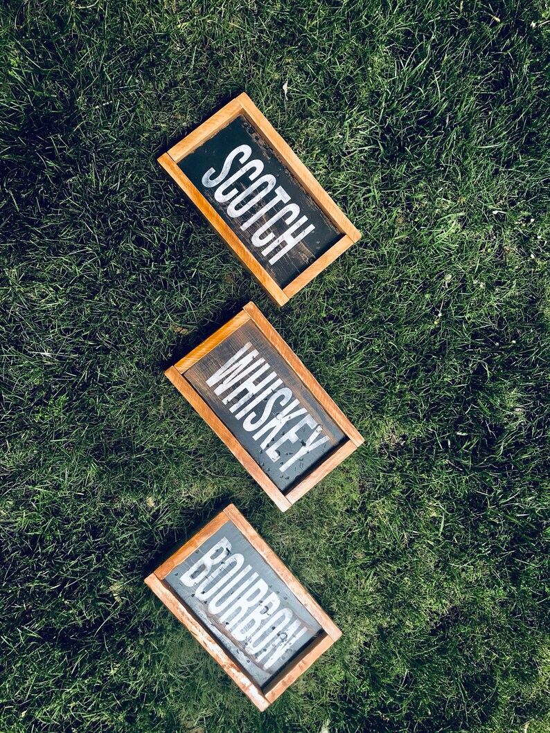 Aged Bourbon Whiskey Scotch Sign for Rustic Homes Distressed - Etsy