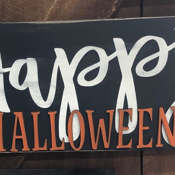 Happy Halloween Sign - Etsy