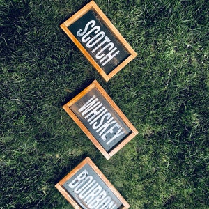 Aged Bourbon Whiskey Scotch Sign for Rustic Homes, Distressed Father's ...