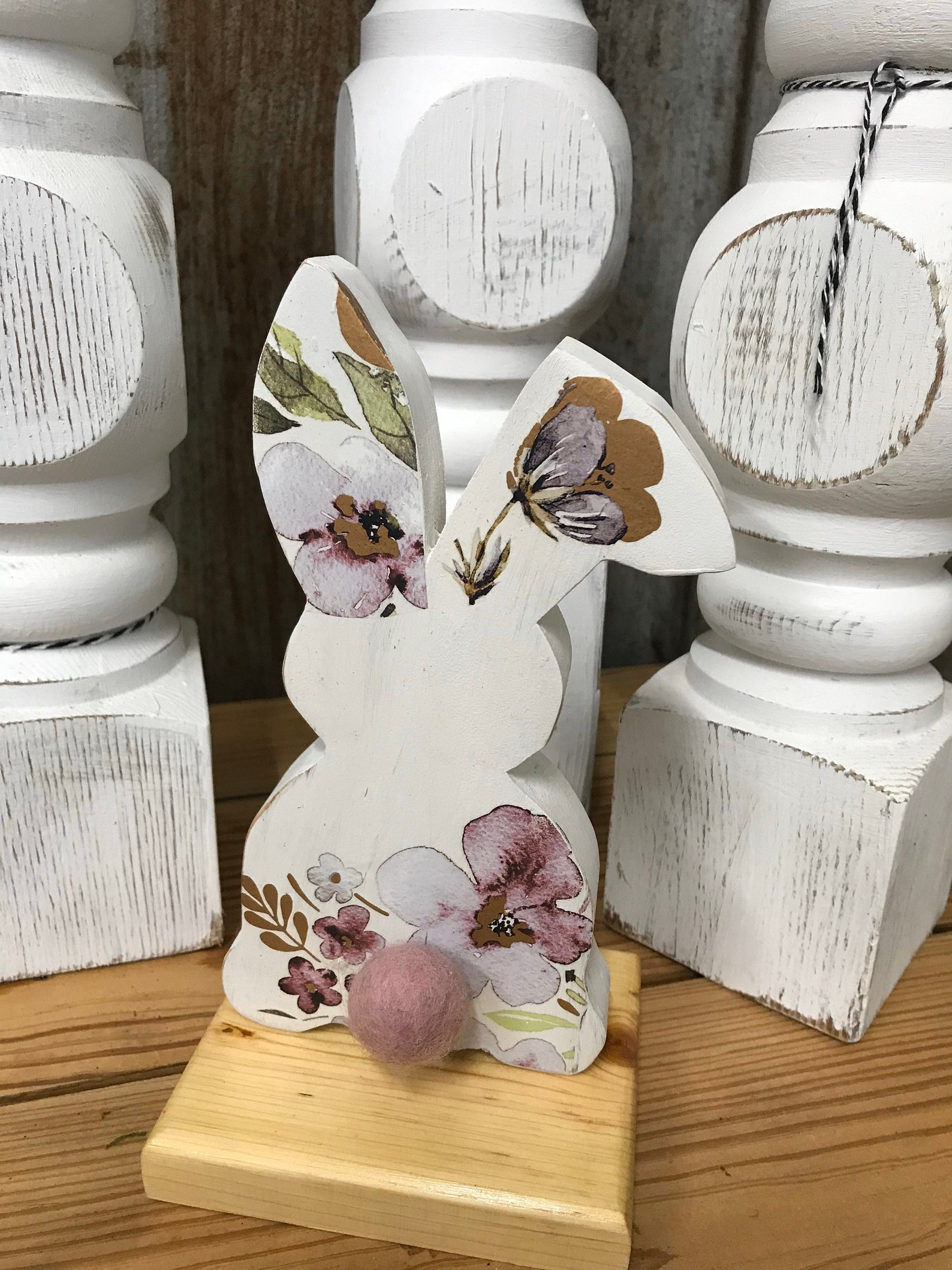 Wooden Easter Bunny Spring Rabbit Decor Easter Decor Easter - Etsy