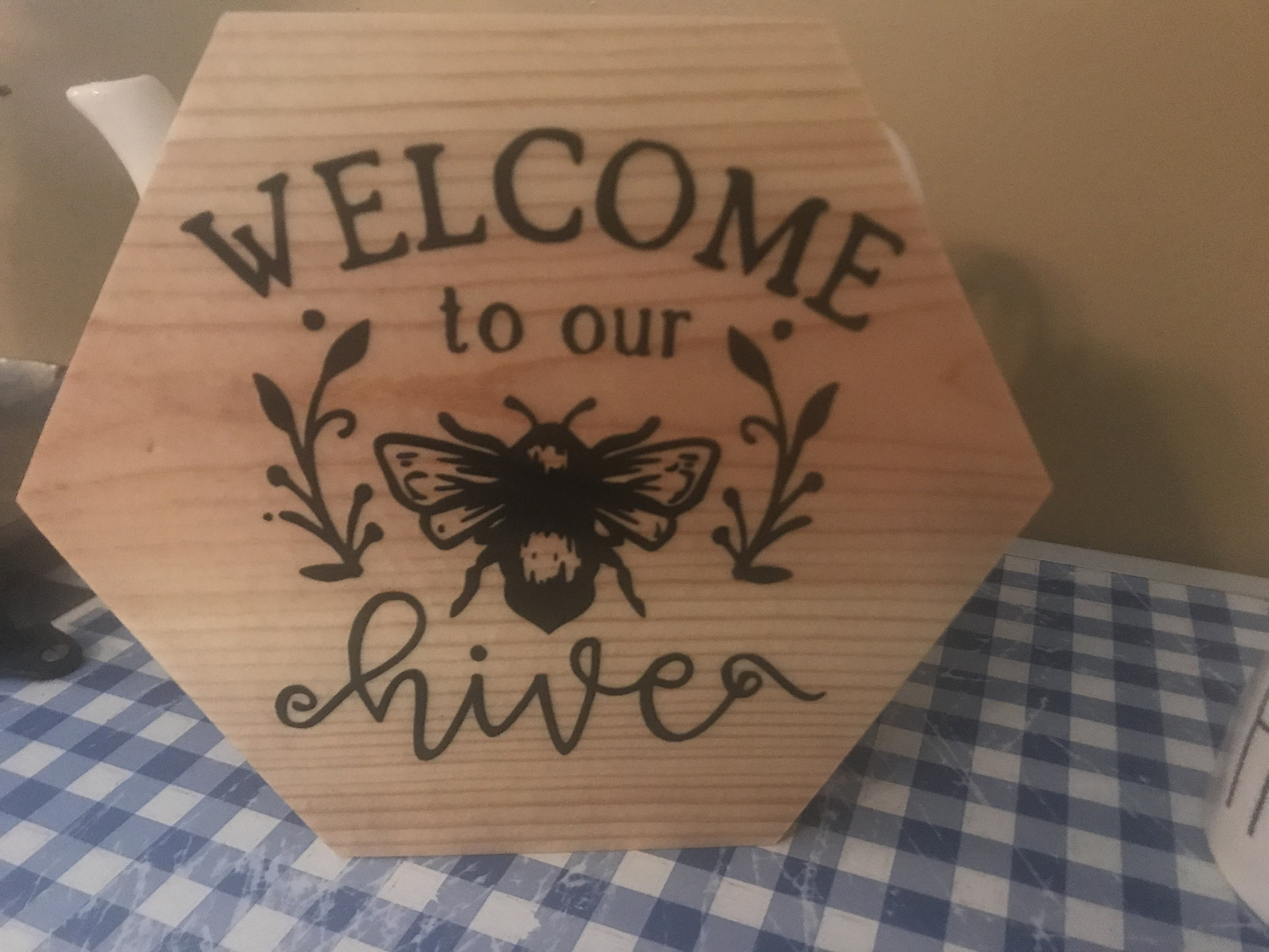 Honey Bee Sign Funny Welcome Sign Wooden Bee Sign Honey - Etsy