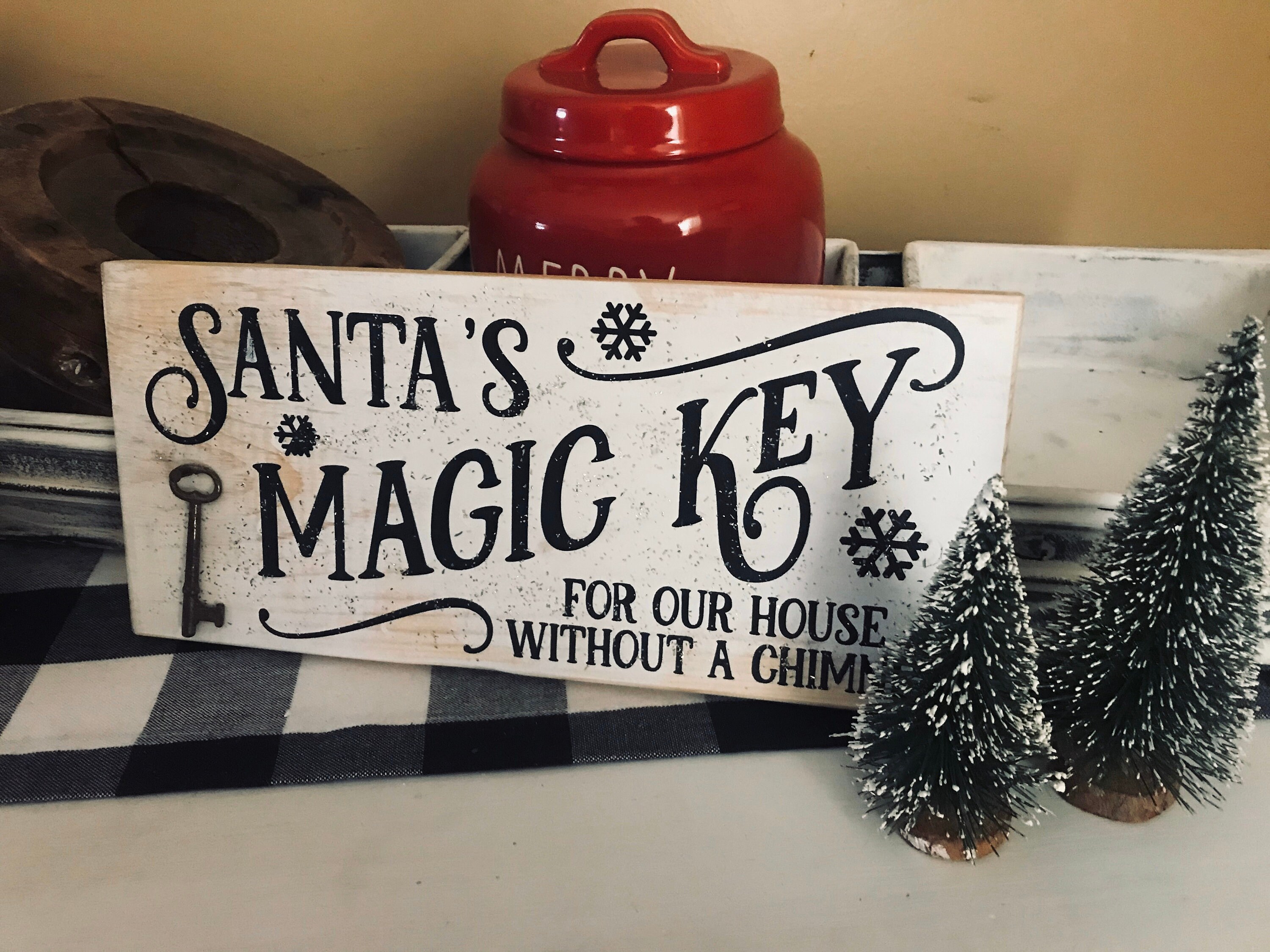 Santa's magic key sign Santa key Magic key | Etsy