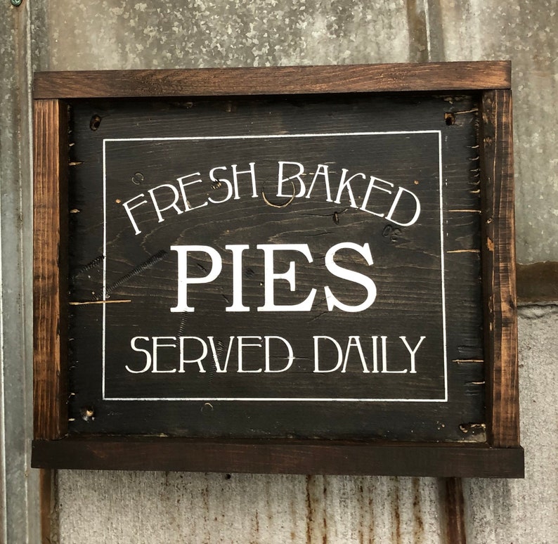 Fresh Baked Pies Sign Fall Kitchen Sign Aged Fresh Bake Pie | Etsy