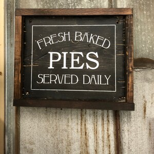 Fresh Baked Pies Sign, Fall Kitchen Sign, Aged Fresh Bake Pie Sign - Etsy