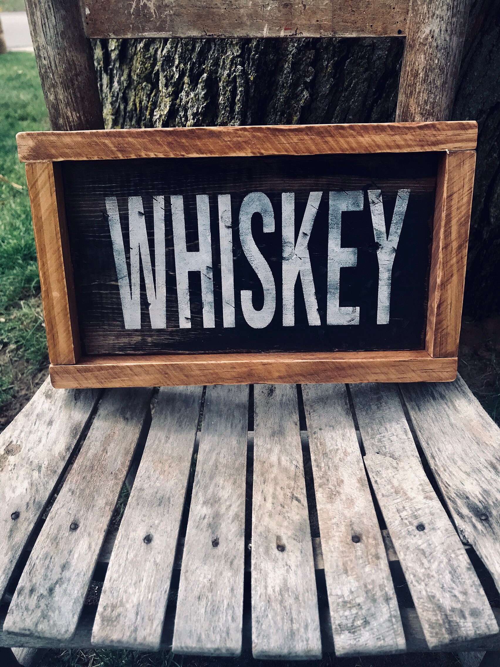Aged Bourbon Whiskey Scotch sign for rustic homes Distressed | Etsy