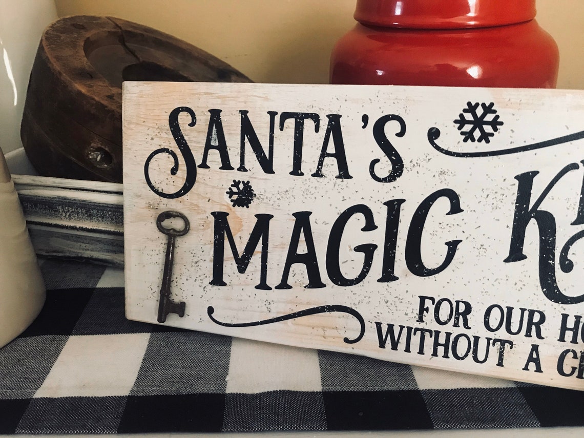 Santa's magic key sign Santa key Magic key | Etsy