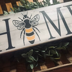 Wooden Bee Sign, Wooden Home Sign, Home Bee Sign - Etsy
