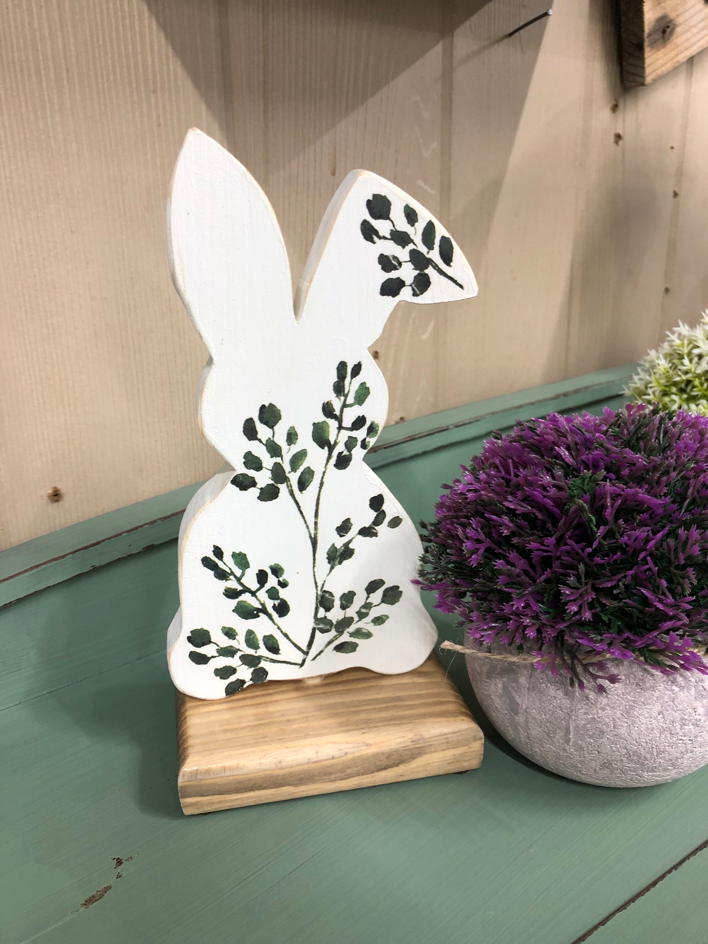 Wooden Easter Bunny Wooden Bunny Silhouette Easter Decor | Etsy