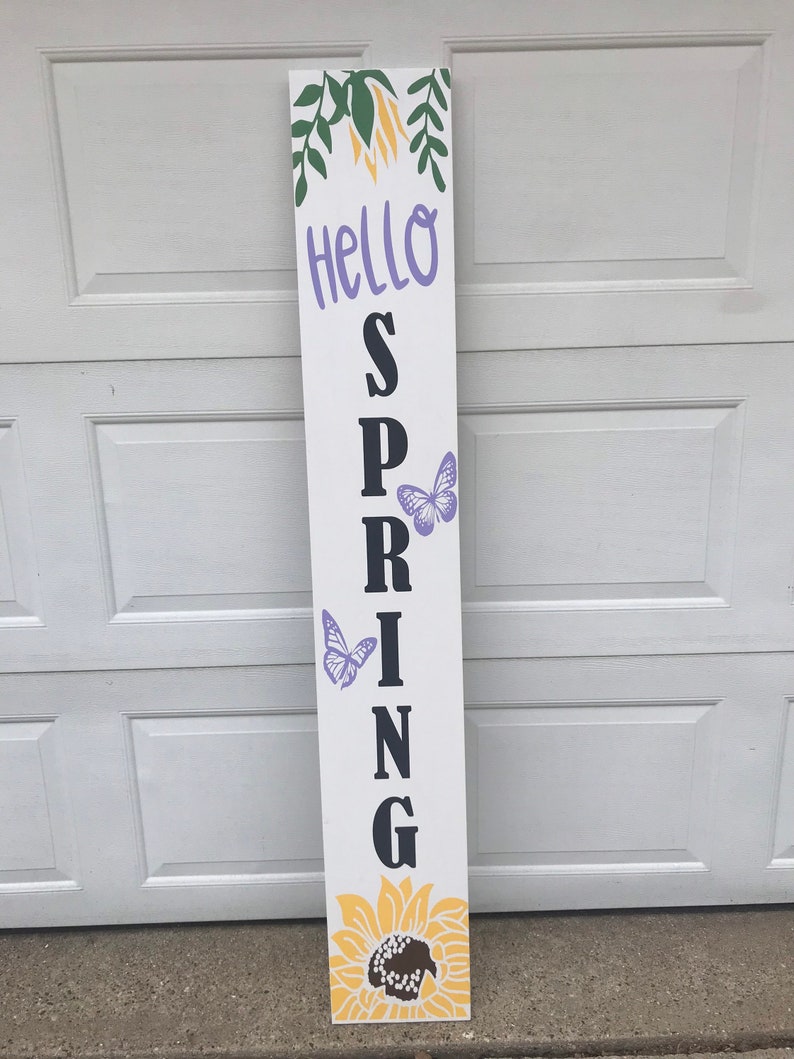 Spring Porch Sign Summer Porch Sign Double Sided Porch Sign - Etsy
