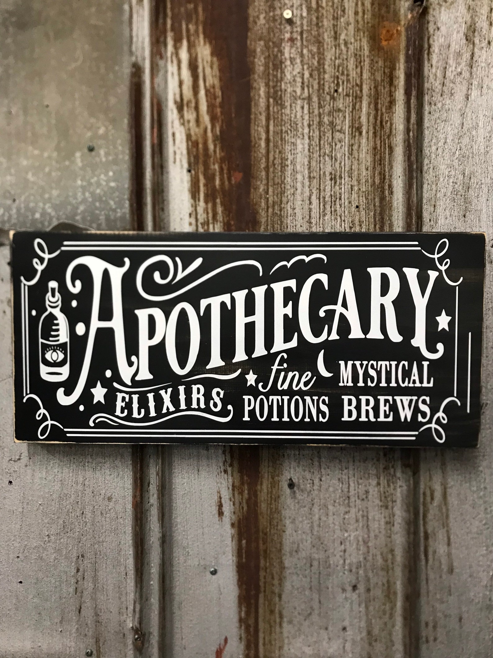 Halloween Potion Sign Apothecary Halloween Sign Mystical - Etsy