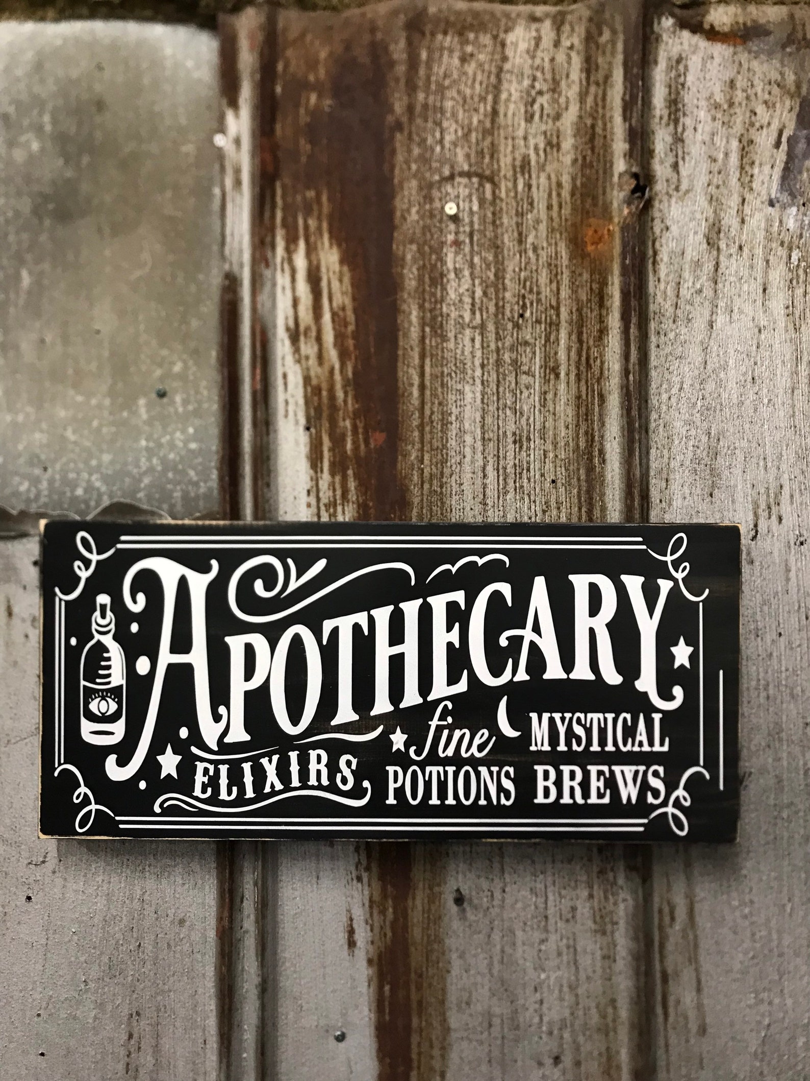 Halloween Potion Sign Apothecary Halloween Sign Mystical - Etsy