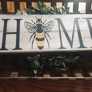 Wooden Bee Sign, Wooden Home Sign, Home Bee Sign - Etsy