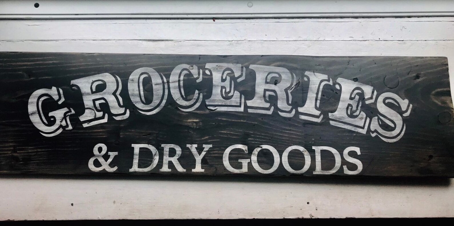 Groceries and Dry Goods Wood Sign Distressed Kitchen Sign - Etsy