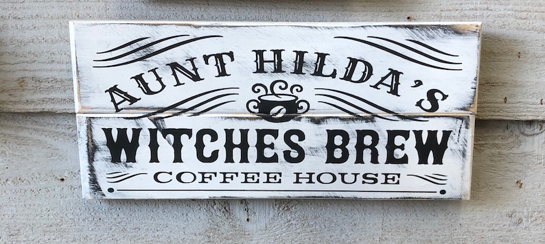 Witches Brew Sign Witches Brew Coffee Sign Halloween Sign - Etsy