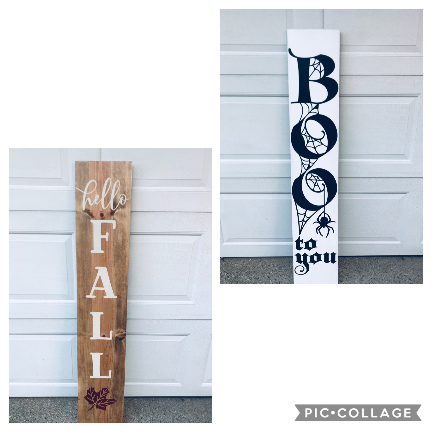 Fall Porch Sign Halloween Porch Sign Double Sided Porch Sign | Etsy