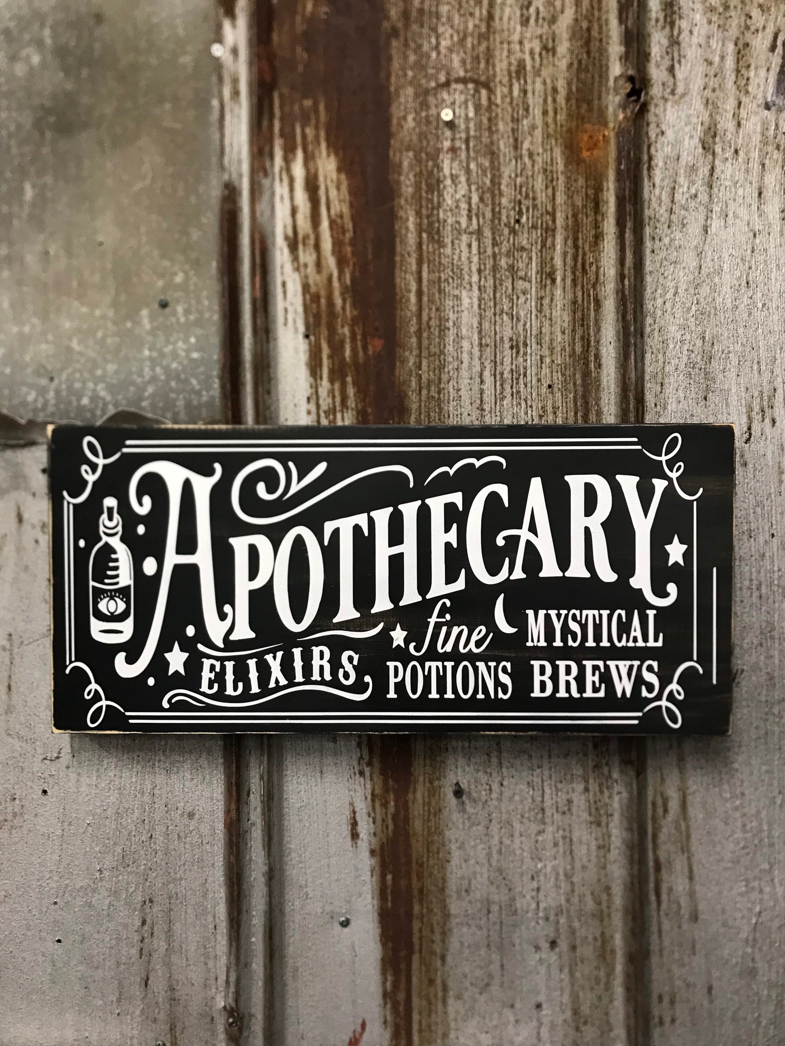 Halloween Potion Sign Apothecary Halloween Sign Mystical - Etsy