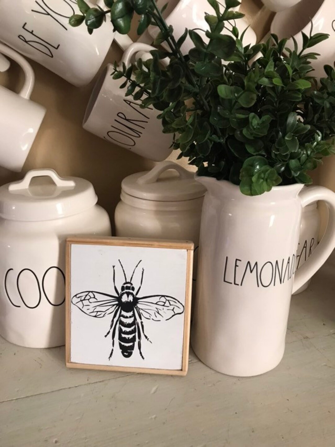 Mini Frame Honey Bee Sign, Farmhouse Style Framed Mini Sign, Honey Bee ...