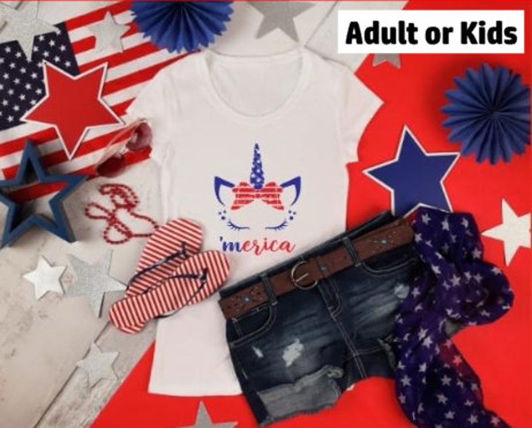 SCREEN PRINT | 'merica Unicorn Style | Celebrate America | 4th of July ...