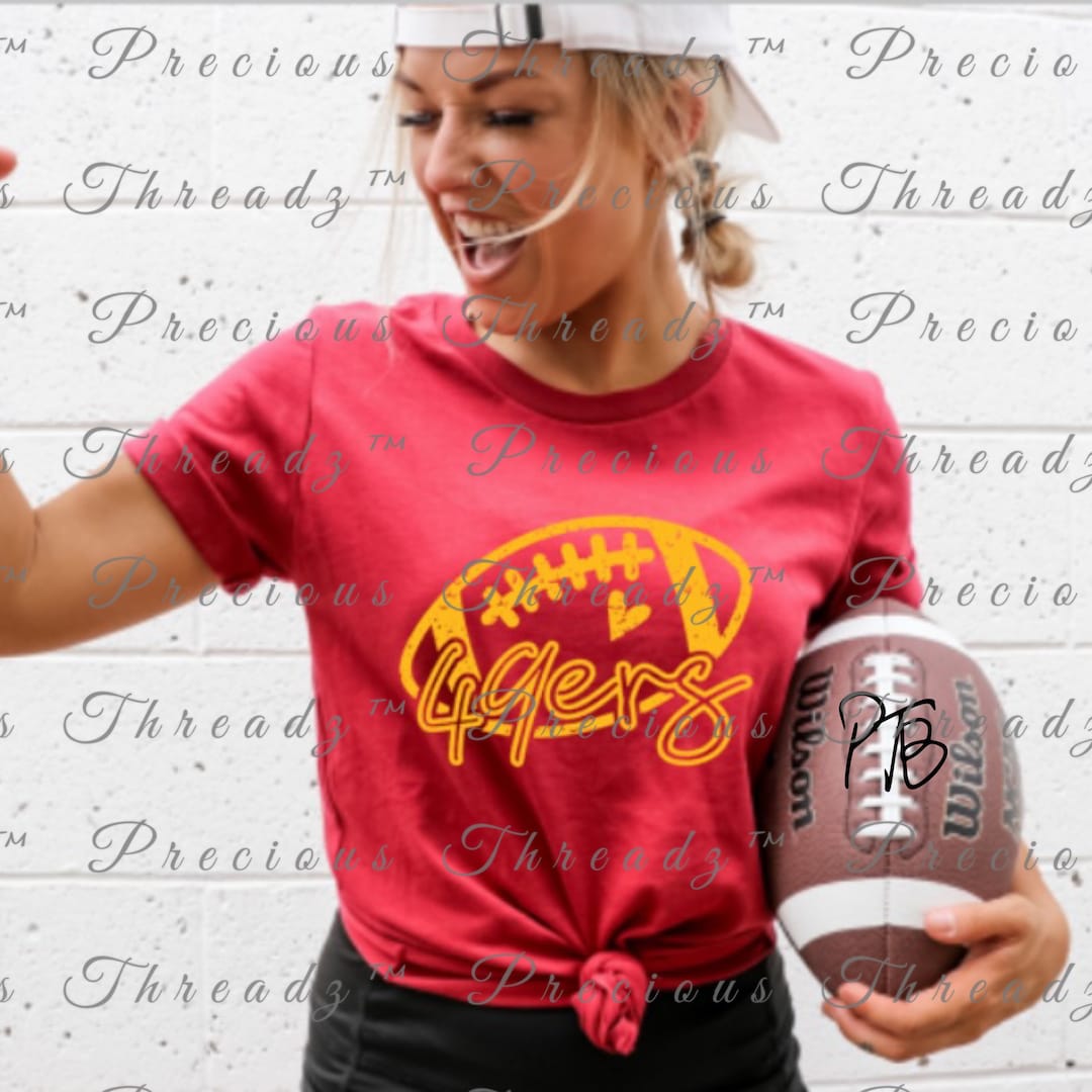 SCREEN PRINT | 49ers Cheer, Football, Forty Niners Grunge, Football ...