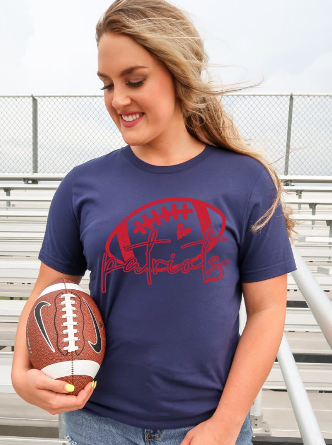 SCREEN PRINT | Patriots Cheer | Football | Grunge | Transfer | Red and ...