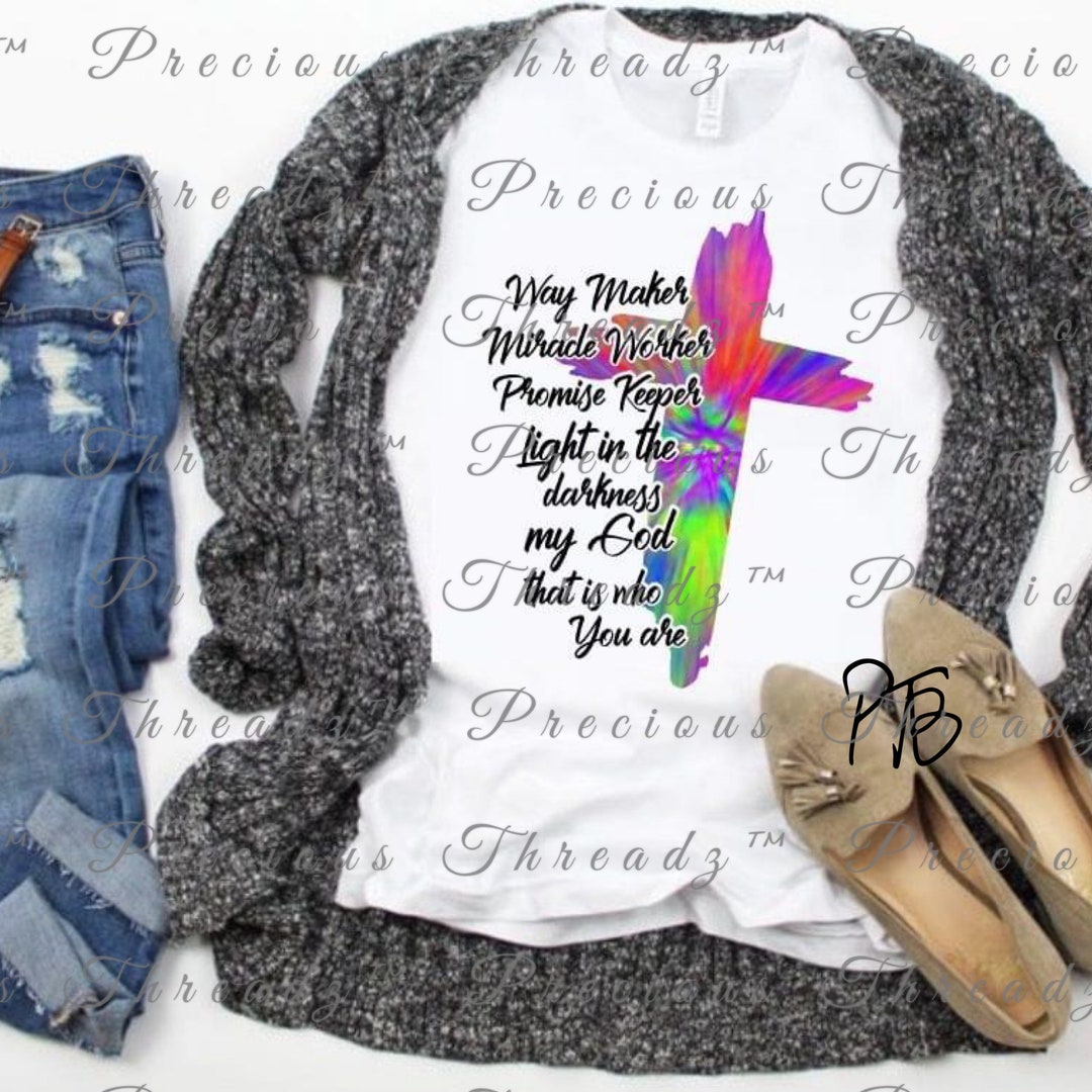 SCREEN PRINT - Waymaker | Cross | Tie Dye | Easter | Screen Print ...