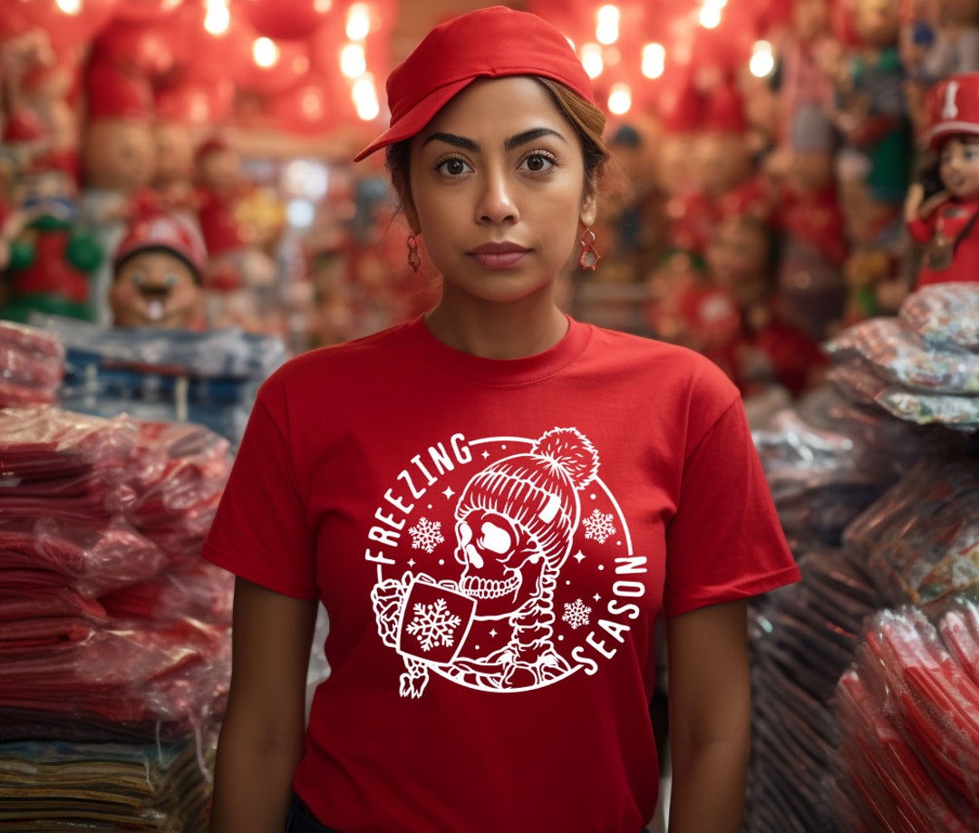 GRAPHIC TEE - Freezing Season Skeleton Graphic Tee | Winter | Snow ...